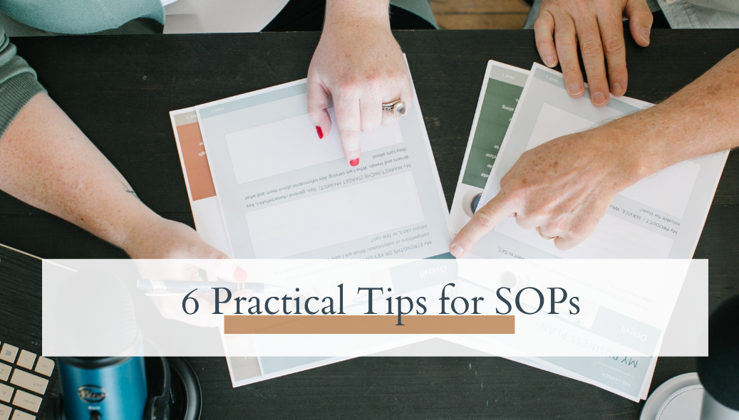 6 Practical Tips for SOPs | The Abundance Group